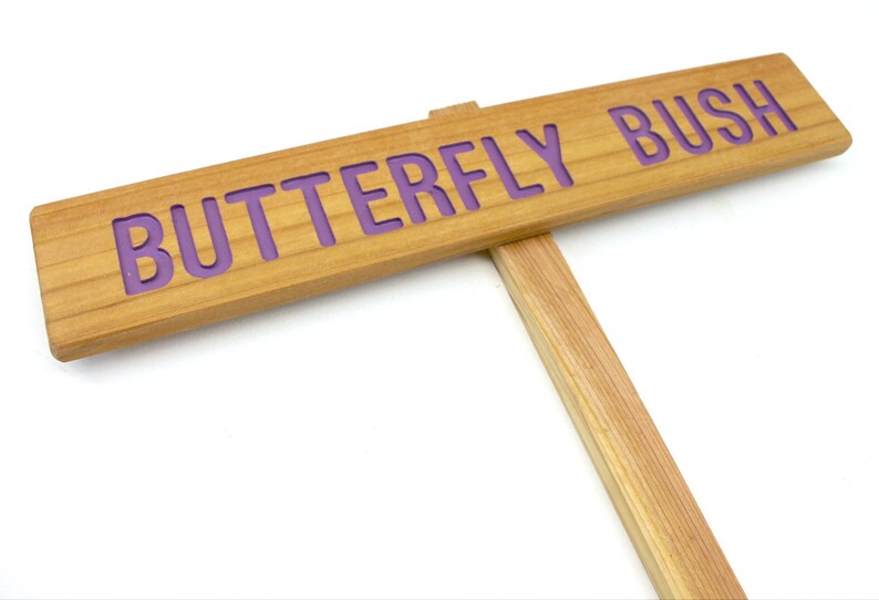 BUTTERFLY BUSH Sign Flower Marker Outdoor Sign Yard Art - Etsy