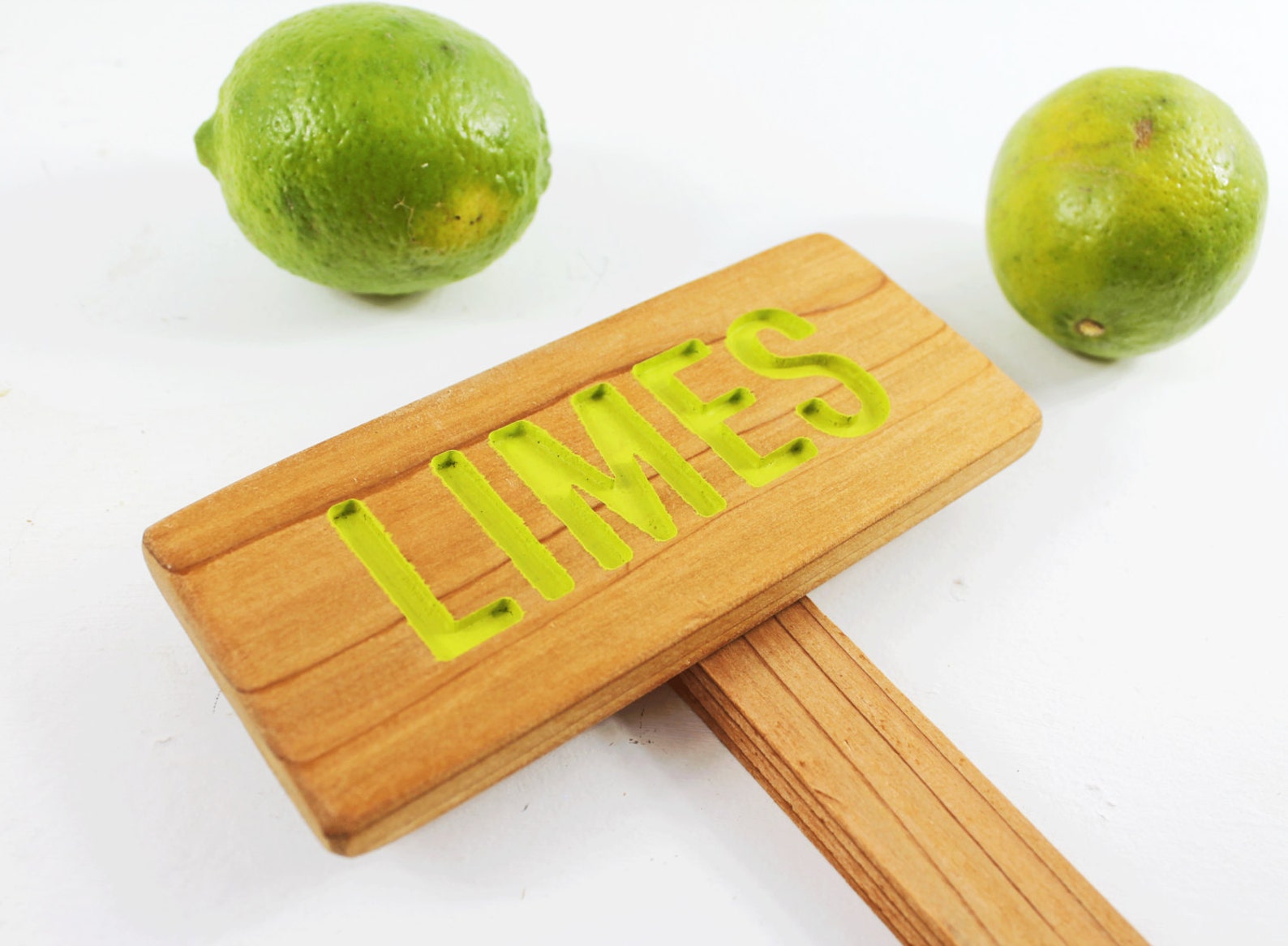 LIMES Rustic Tree Sign Hand Routed Citrus Tree Garden Sign | Etsy