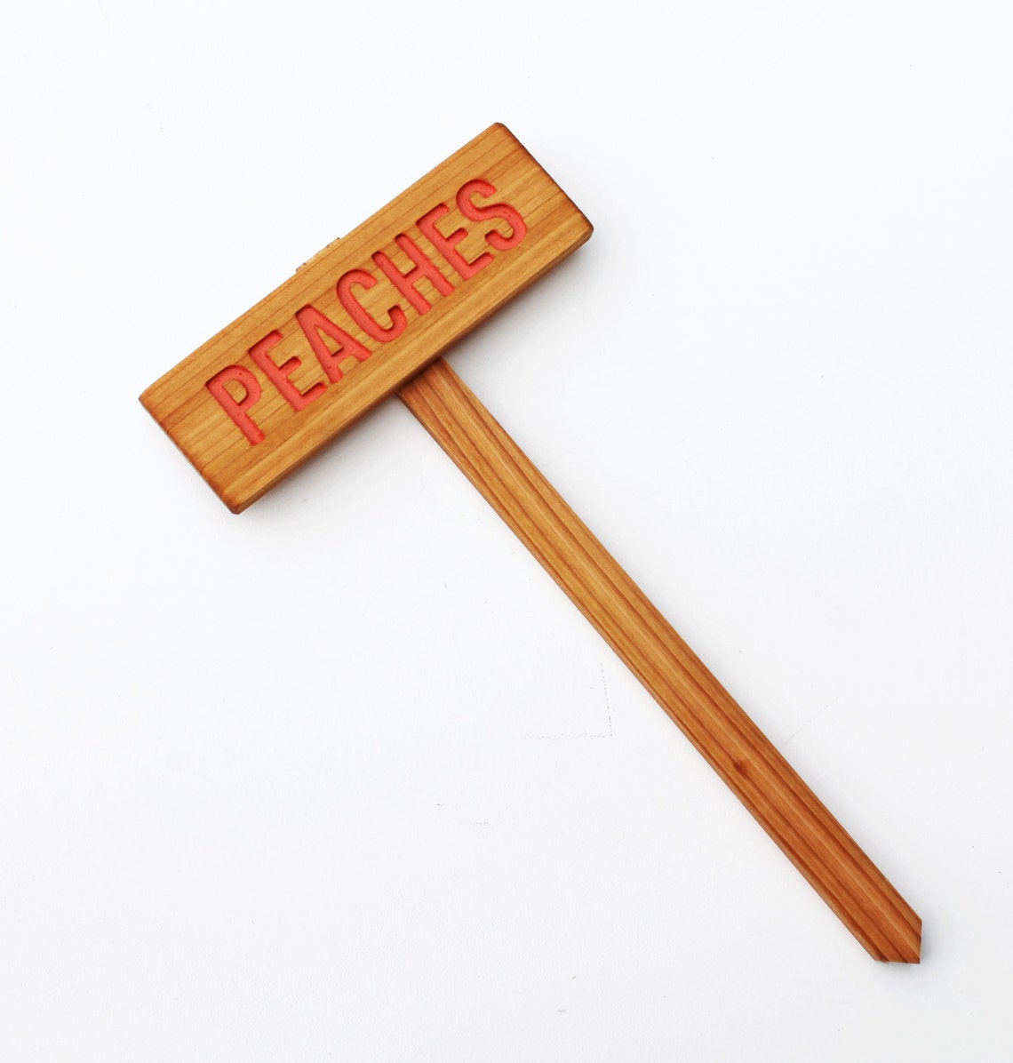 PEACHES Sign, Outdoor Sign, Yard Art, Garden Marker, Fruit Tree Sign ...