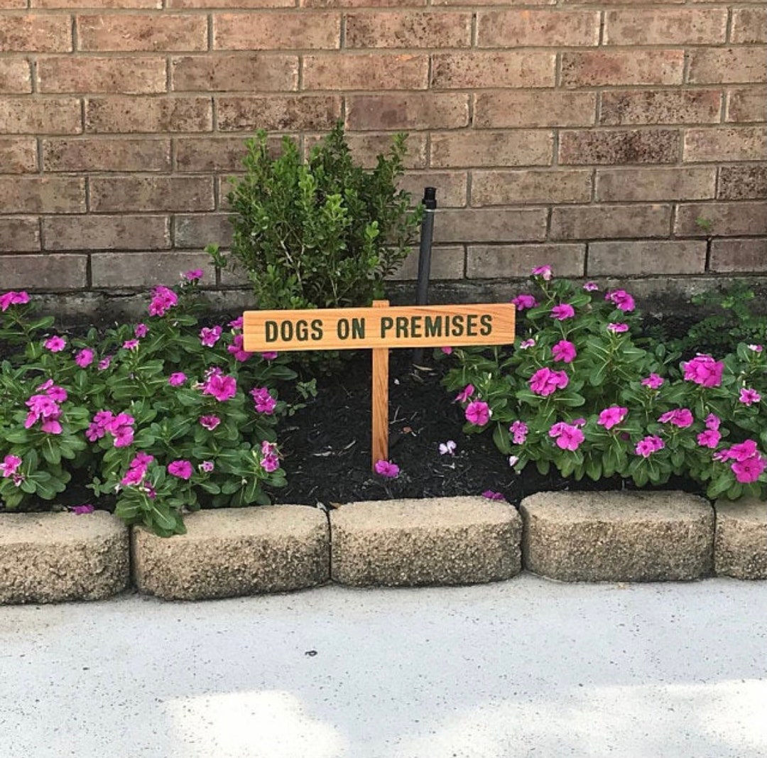 DOGS ON PREMISES Sign, Guard Dog Marker, Warning Sign, Driveway Marker ...