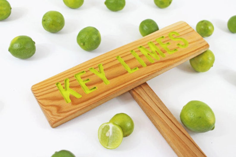 LIMES Rustic Tree Sign Hand Routed Citrus Tree Garden Sign - Etsy