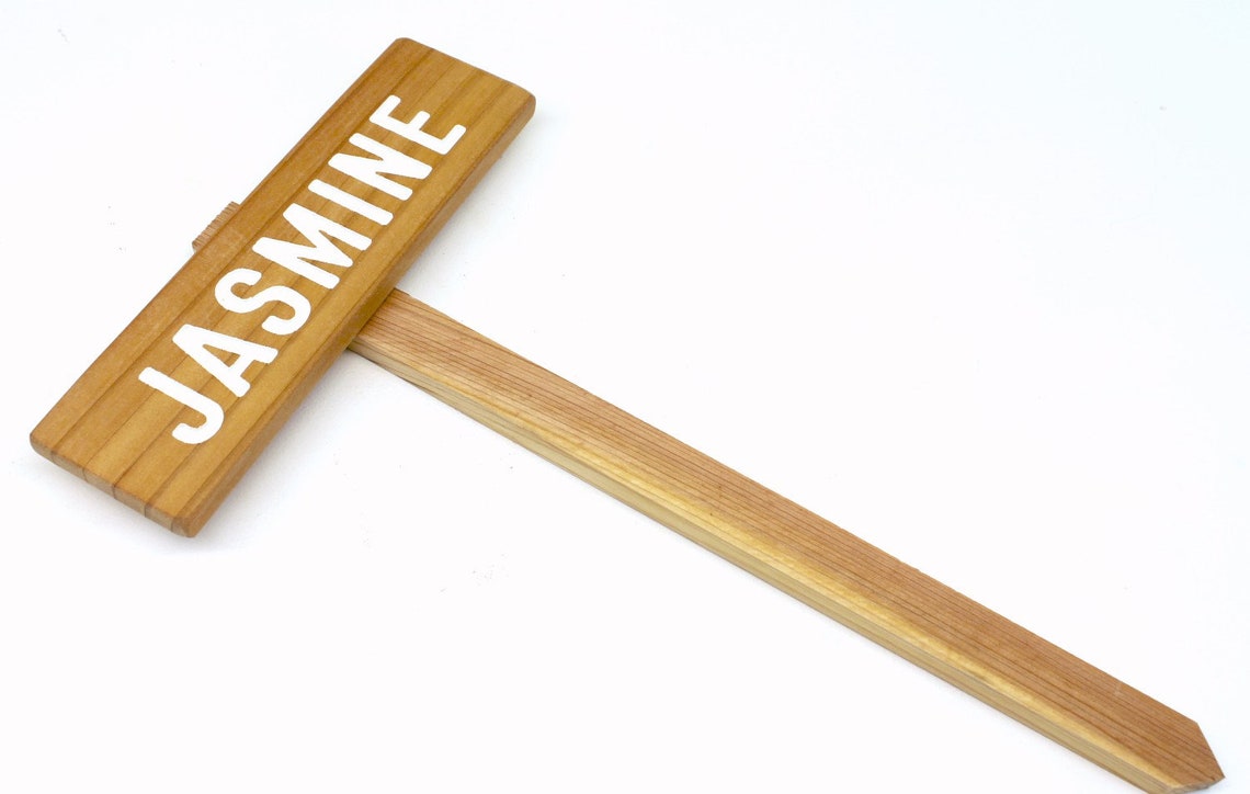 JASMINE Sign Flower Marker Outdoor Sign Yard Art Tea - Etsy