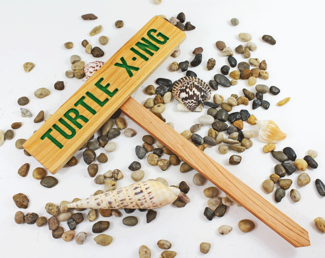TURTLE X-ING Caution Sign TORTOISE Yard Sign Hand Routed | Etsy