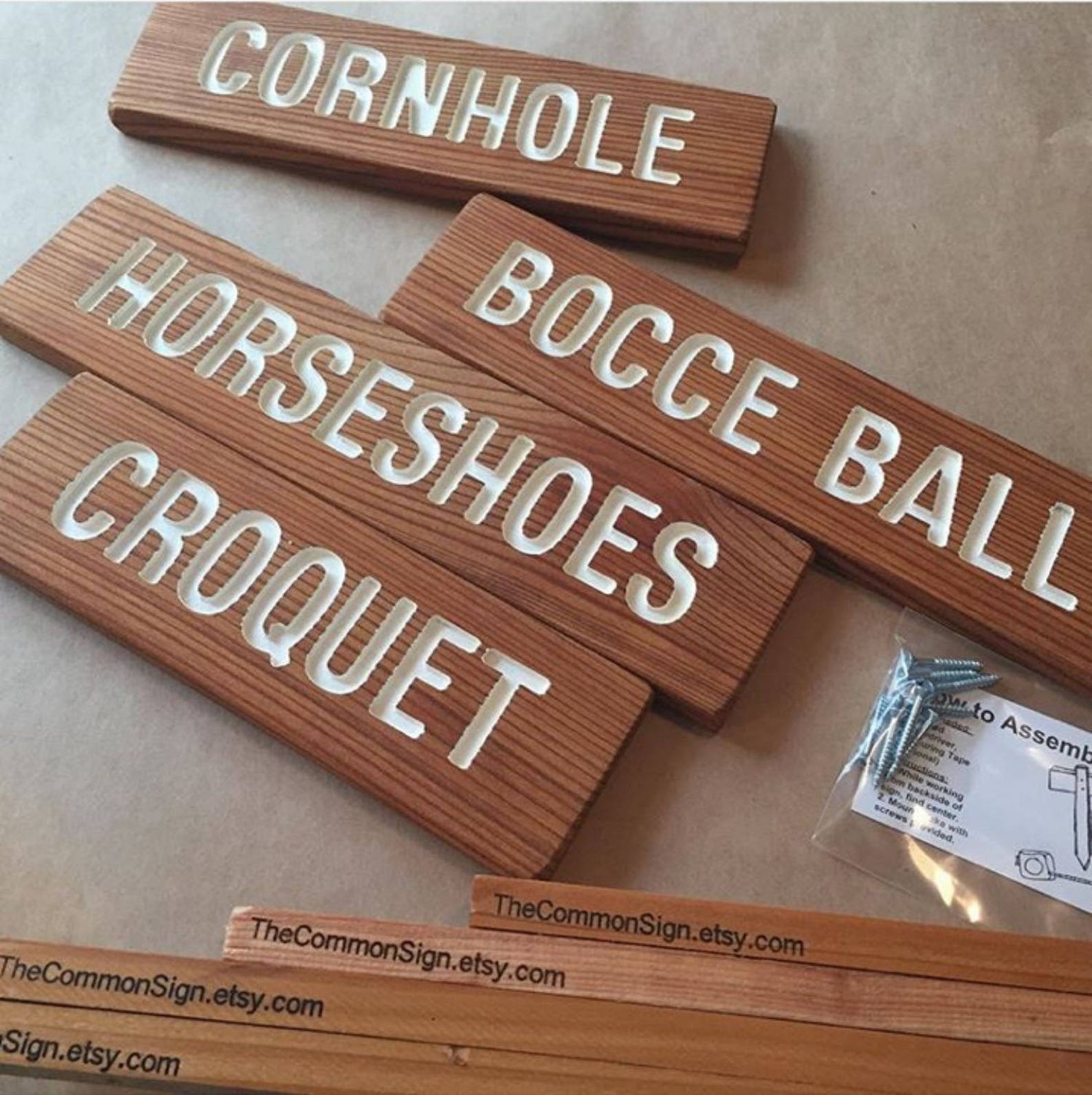 YARD GAME Signs Party Signs Wedding Game Signs Family - Etsy