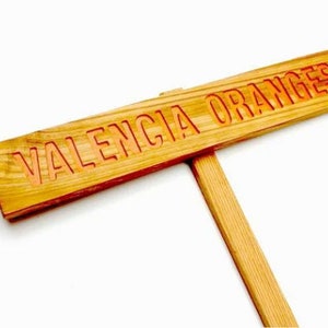 ORANGES Sign, Tree Sign, Citrus Sign, Fruit Marker, Outdoor Sign, Yard ...