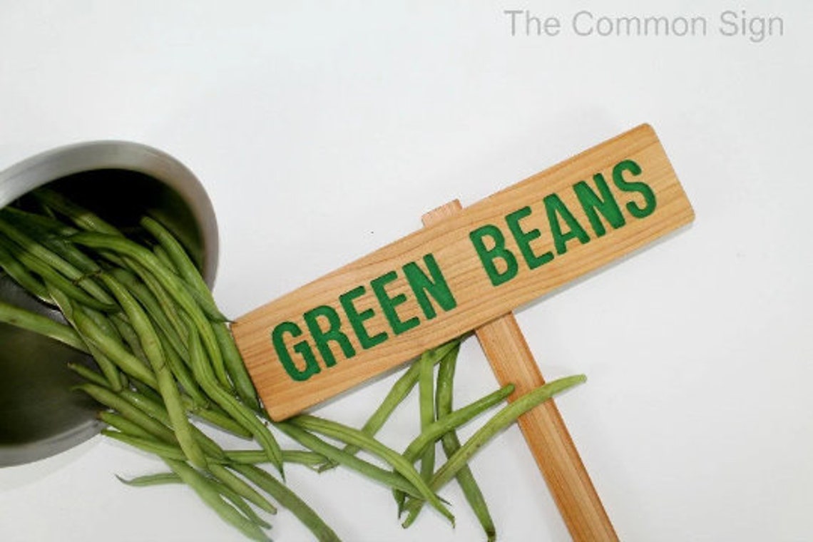 BEANS Sign Vegetable Marker Outdoor Sign Yard Art Veggie - Etsy
