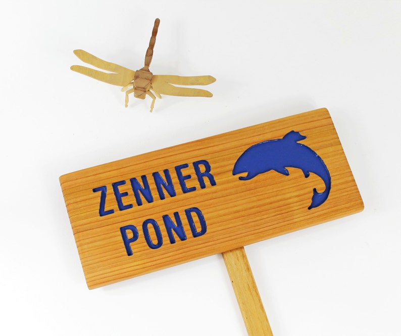 Personalized Sign for POND, Fishing Hole Sign, Backyard Garden, Zen ...