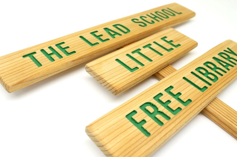 Custom Free Library Sign Little Library Marker Yard Art - Etsy