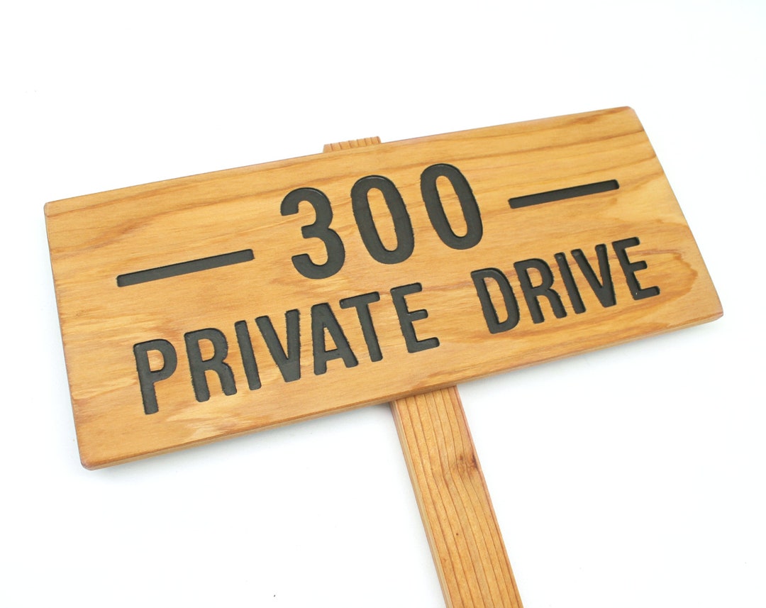 Address Private Drive Sign, Property Signage, HOA Markers, Yard Art ...