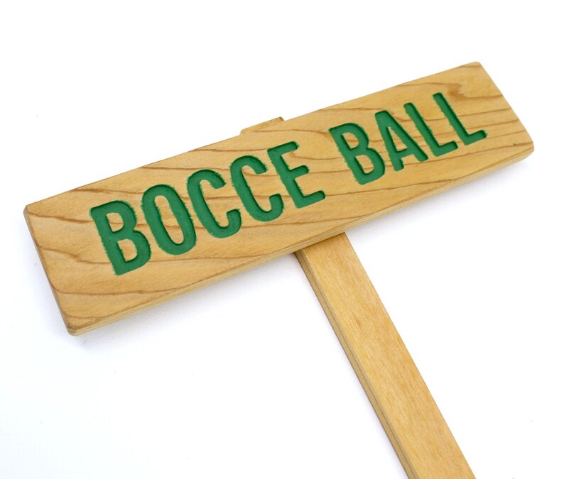 BOCCE BALL Game Sign, Wedding Marker, Party Sign, Outdoor Signage, Yard ...