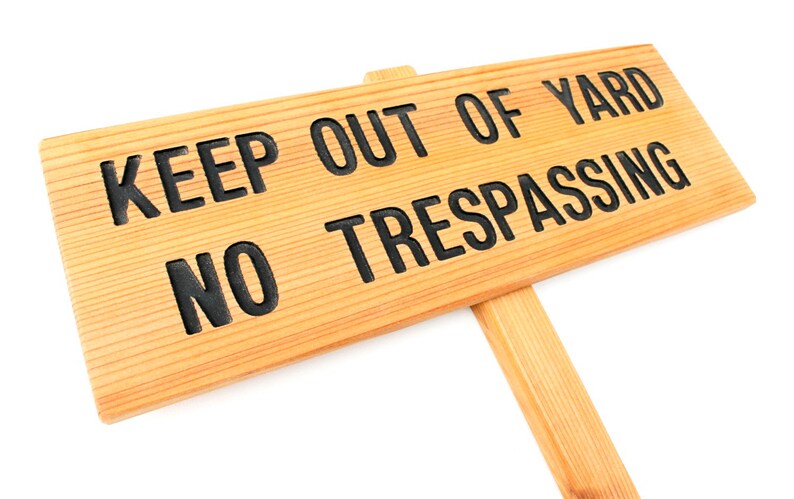 Keep Out of Yard Sign No Trespassing Marker Warning Sign - Etsy