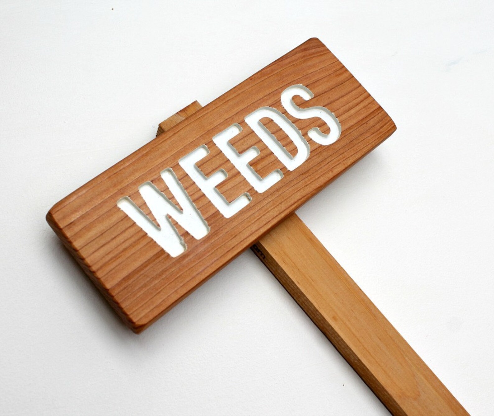 WEEDS Garden Sign Painted & Oil Sealed Cedar Wood: Hand - Etsy