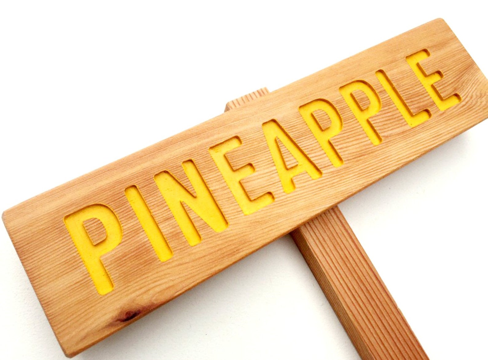 PINEAPPLE Sign, Yard Art, Outdoor Marker, Tropical Fruit, Fruit Signage ...
