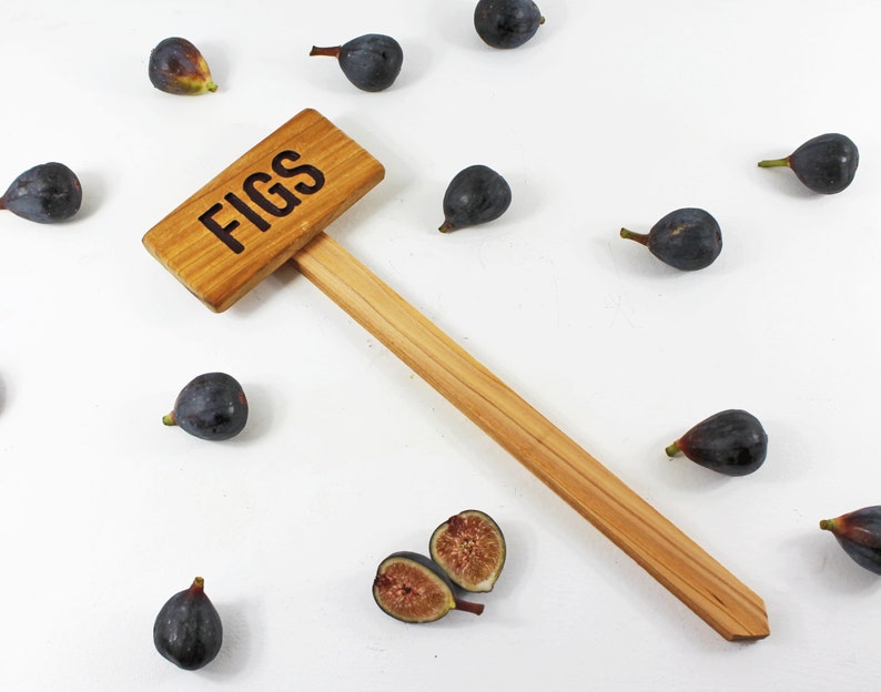 FIGS Rustic Tree Sign Hand Routed Tree Marker Summer Fruit - Etsy