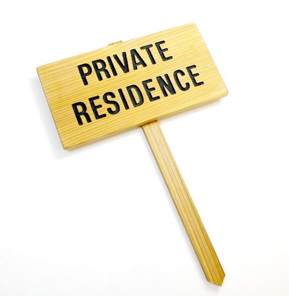 PRIVATE RESIDENCE, Cedar Wood Stake Sign, Routed Black Private Sign ...