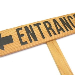 ENTRANCE Directional Sign, Outdoor Sign, Yard Art, Directional Sign ...
