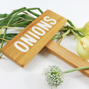 ONIONS Sign, Vegetable Marker, Outdoor Sign, Yard Art, Garden Marker ...