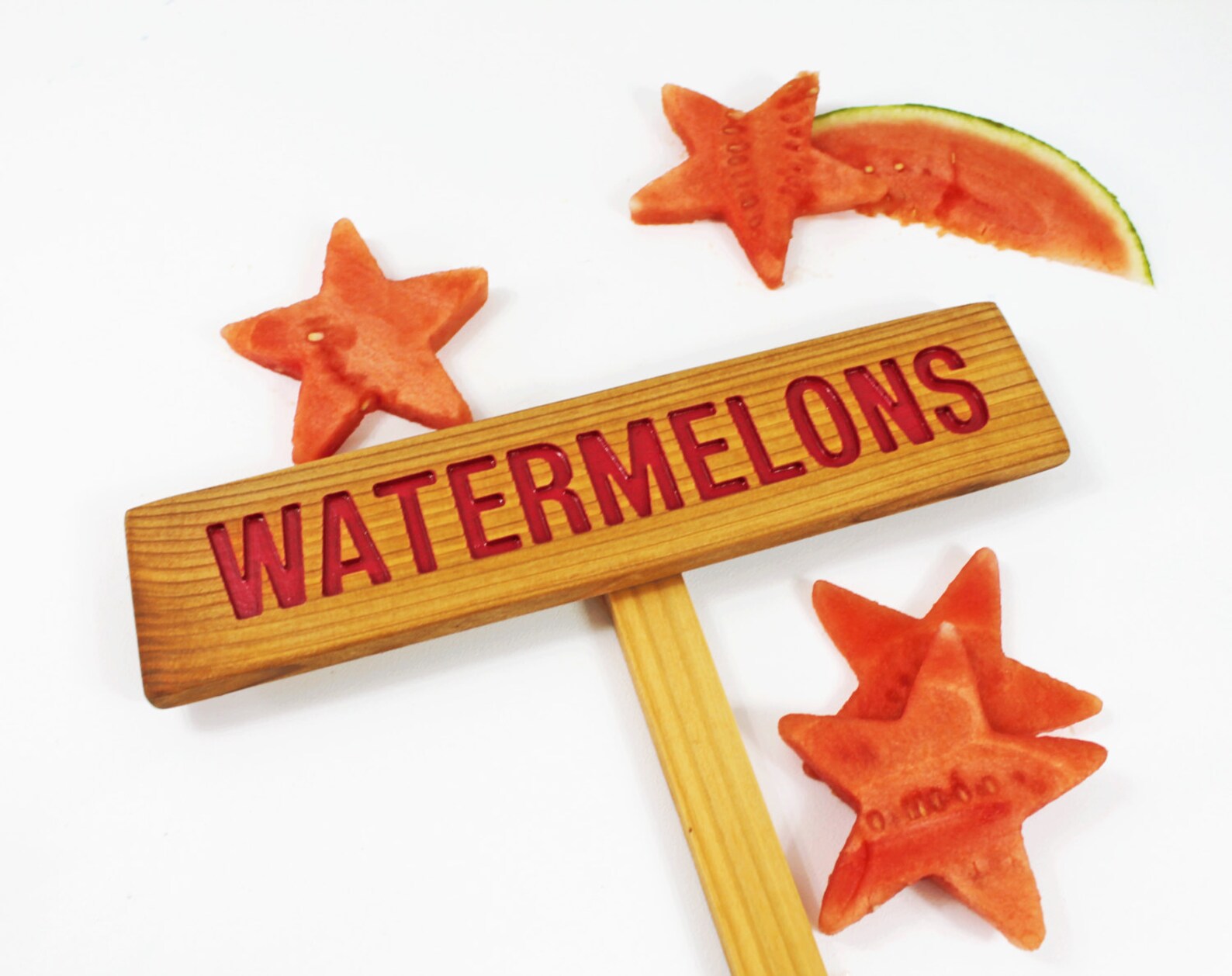 WATERMELONS Garden Sign Cedar Wood: Hand Routed Sign Plant - Etsy