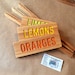 ORANGES Sign, Tree Sign, Citrus Sign, Fruit Marker, Outdoor Sign, Yard ...