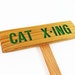 CAT X-ING Caution Sign Hand Routed Cedar Wood Yard Sign Cat - Etsy