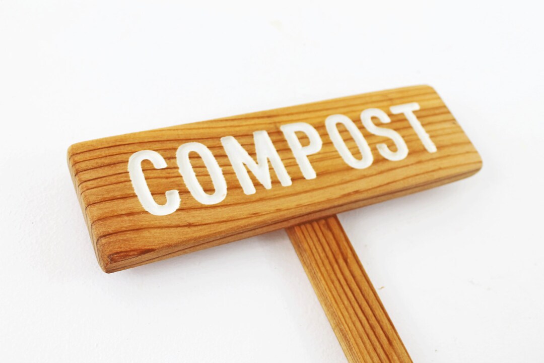 COMPOST Garden Marker, Composting Sign, Garden Dirt, Gardener Gift ...