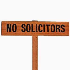 NO SOLICITORS Yard Sign, Hand Routed Cedar Wood Front Door Sign ...