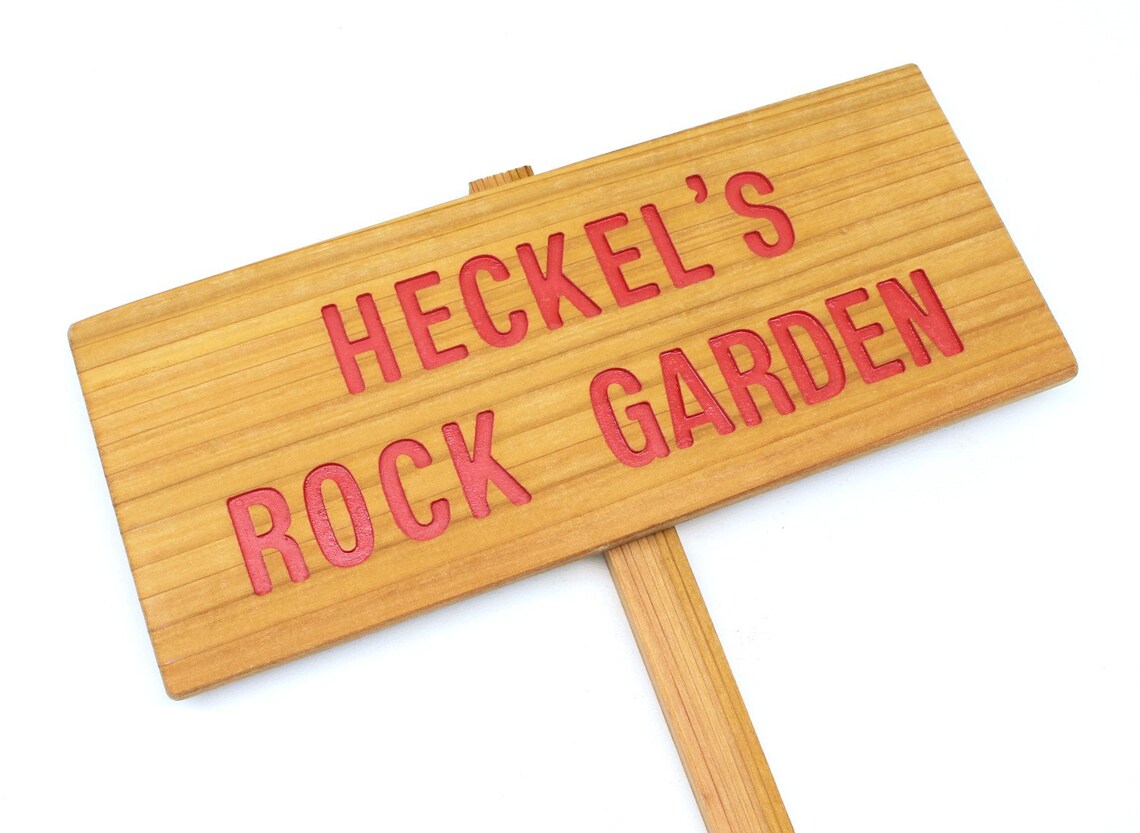 Rock Garden Sign Custom Marker Personalized Sign Outdoor - Etsy