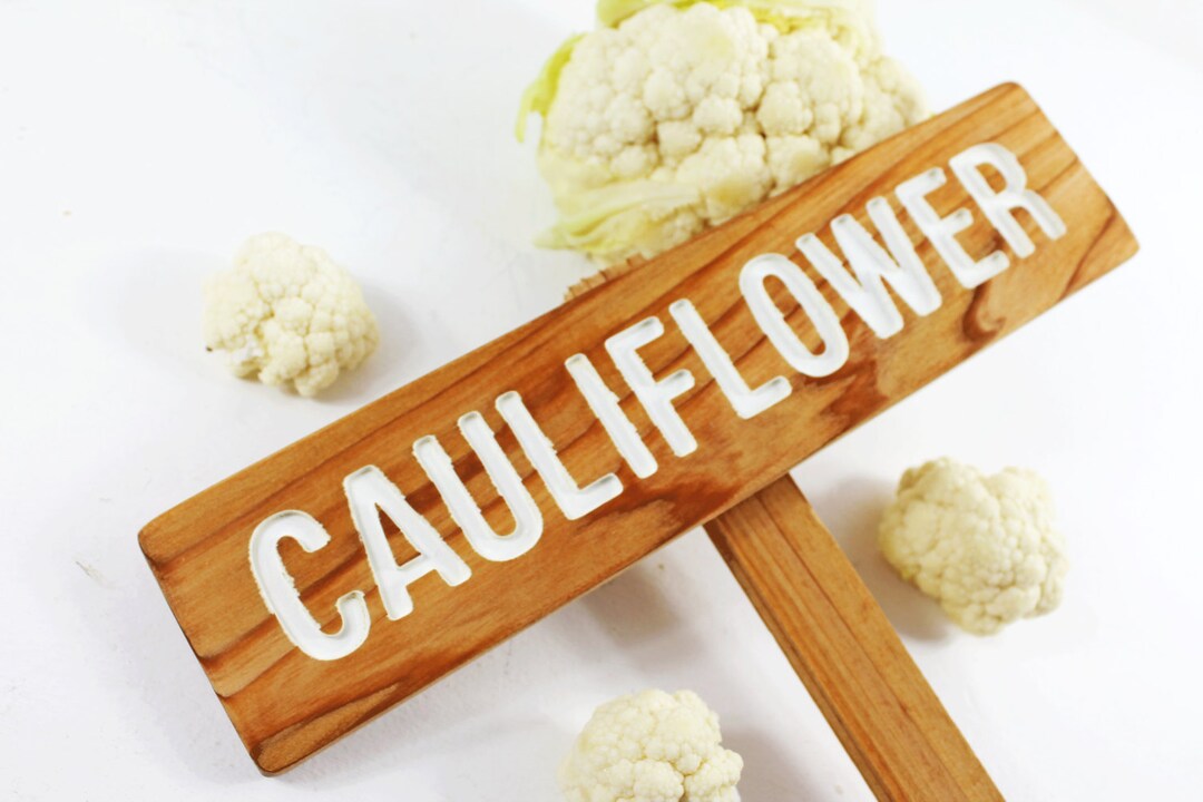 CAULIFLOWER Garden Sign, Outdoor Sign, Yard Art, Garden Decoration ...