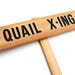 QUAIL X-ING Crossing Sign, QUAIL Caution Yard Sign, Hand Routed Quail ...