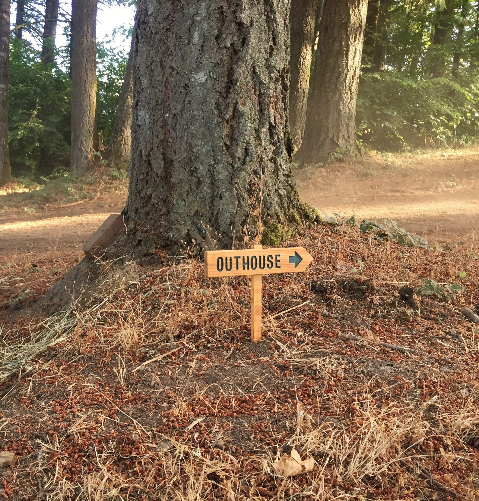 OUTHOUSE Sign Directional Marker Outdoor Sign Yard Art | Etsy