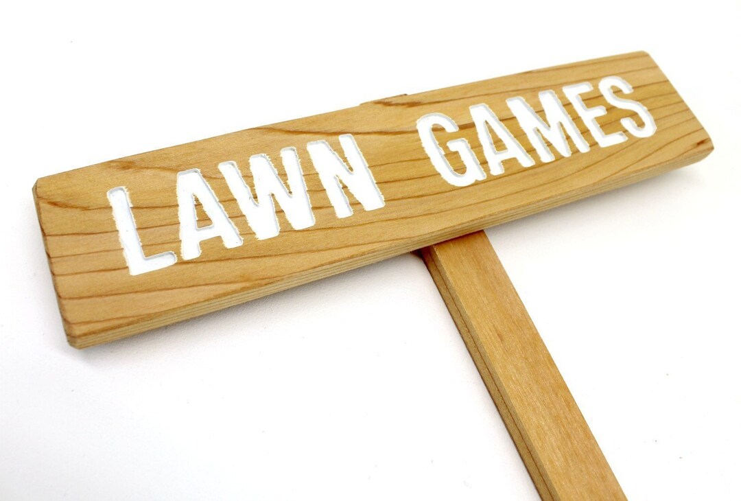 LAWN GAMES Game Sign, Wedding Marker, Party Sign, Outdoor Signage, Yard ...