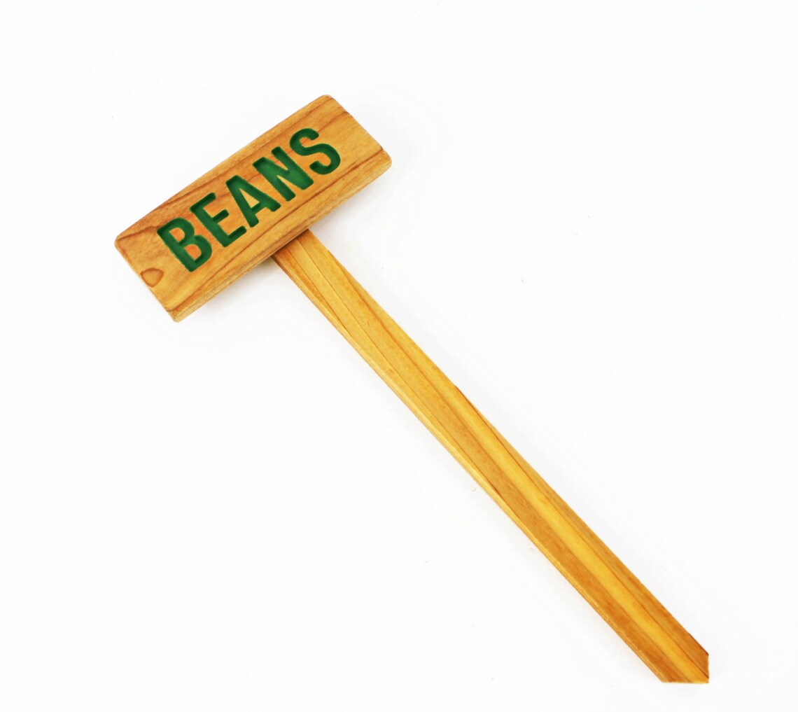 BEANS Sign Vegetable Marker Outdoor Sign Yard Art Veggie - Etsy