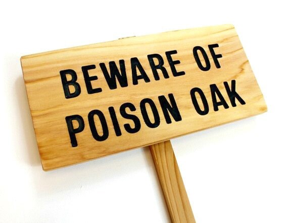 Beware of Poison Oak Sign Poison Oak Marker Trail Sign Camp | Etsy