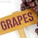 GRAPES Garden Sign Painted & Oil Sealed Cedar Wood Fruit - Etsy