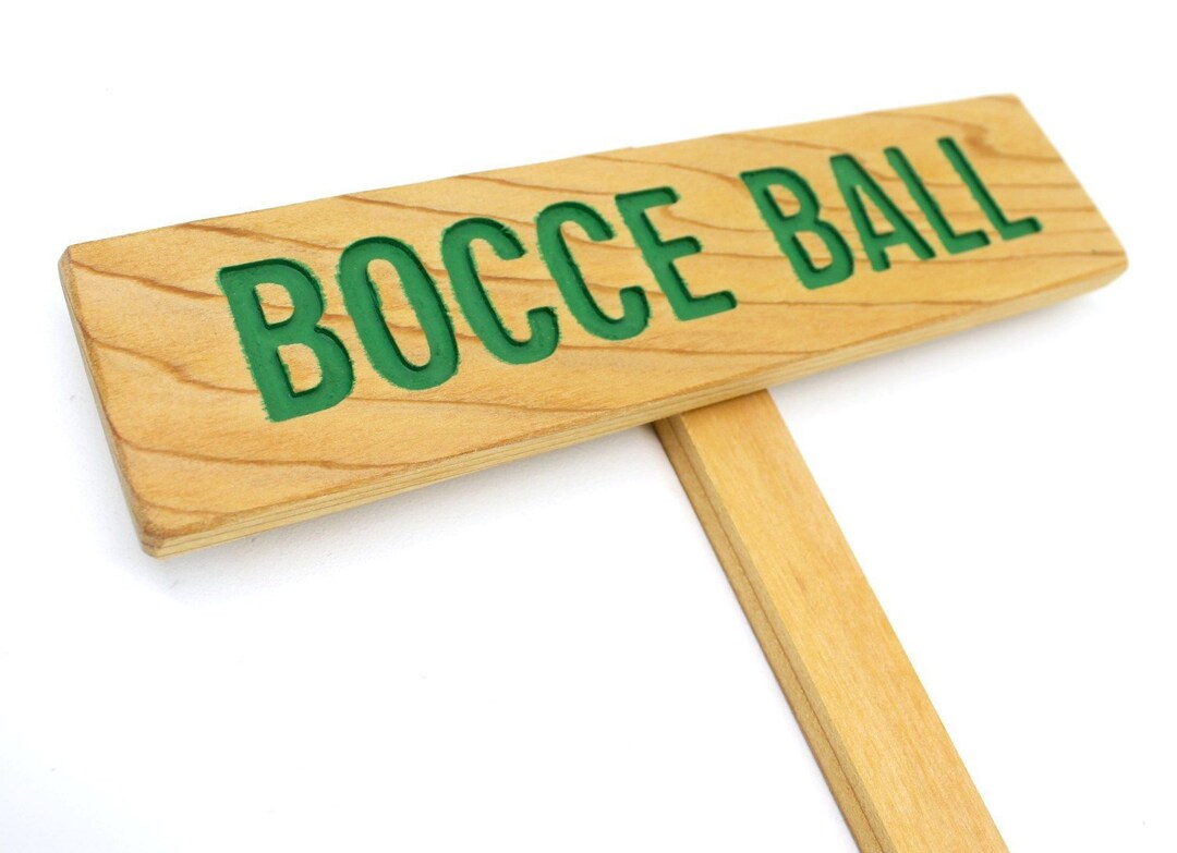 BOCCE BALL Game Sign, Wedding Marker, Party Sign, Outdoor Signage, Yard ...