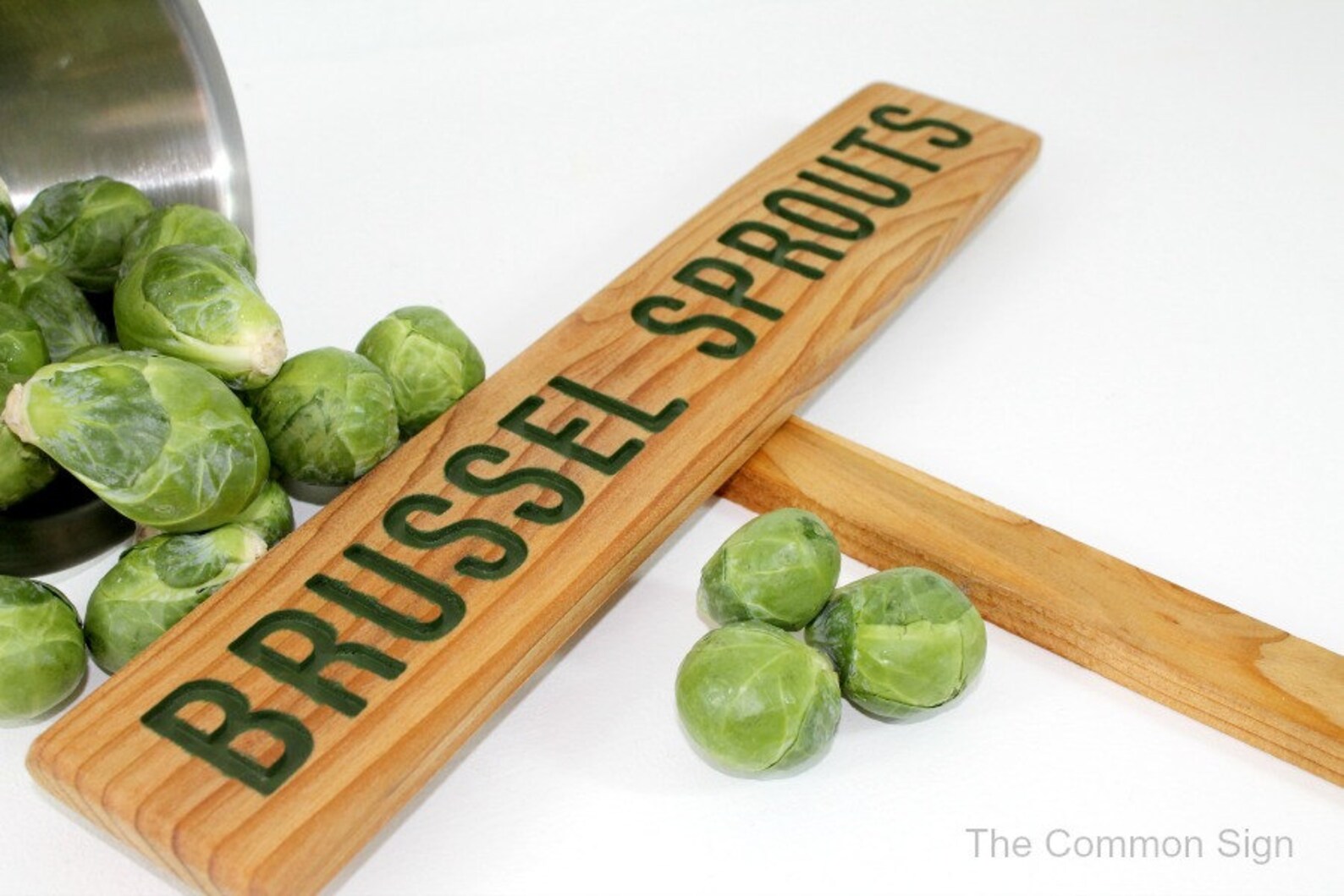BRUSSEL SPROUTS Sign, Outdoor Marker, Yard Art, Vegetable Sign, Plant ...