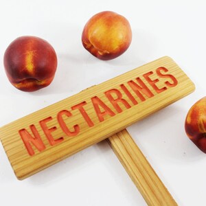 NECTARINES Garden Tree Marker, Garden Stake, Garden Sign, Fruit Tree ...