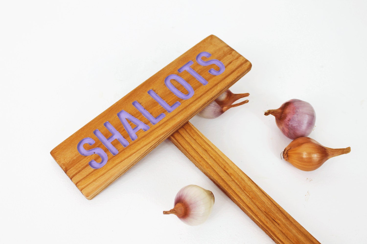 SHALLOTS Plant Marker Outdoor Sign Yard Art Vegetable Sign - Etsy