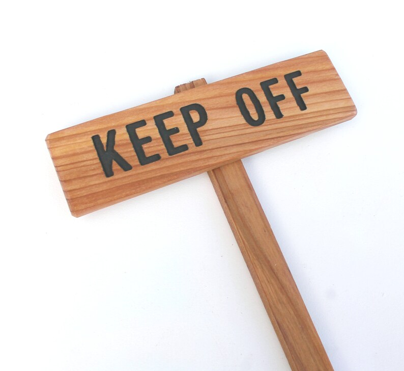 Keep off Sign Outdoor Marker Yard Art Caution Sign Warning - Etsy