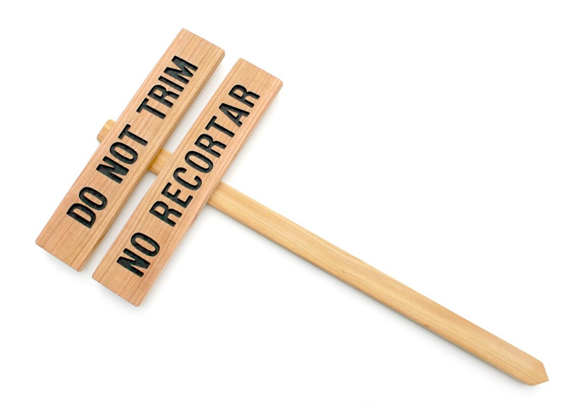 SPANISH Do Not Trim Sign, HOA Marker, Warning Sign, Outdoor Marker ...