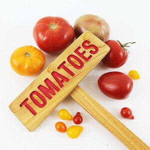 Tomatoes Sign, Garden Marker, Outdoor Sign, Yard Art, Vegetable Marker ...