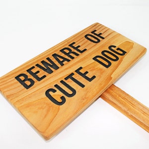 Beware of Cute Dog Sign, Fun Dog Sign, Dog Lovers Gift, Cute Puppy Sign ...