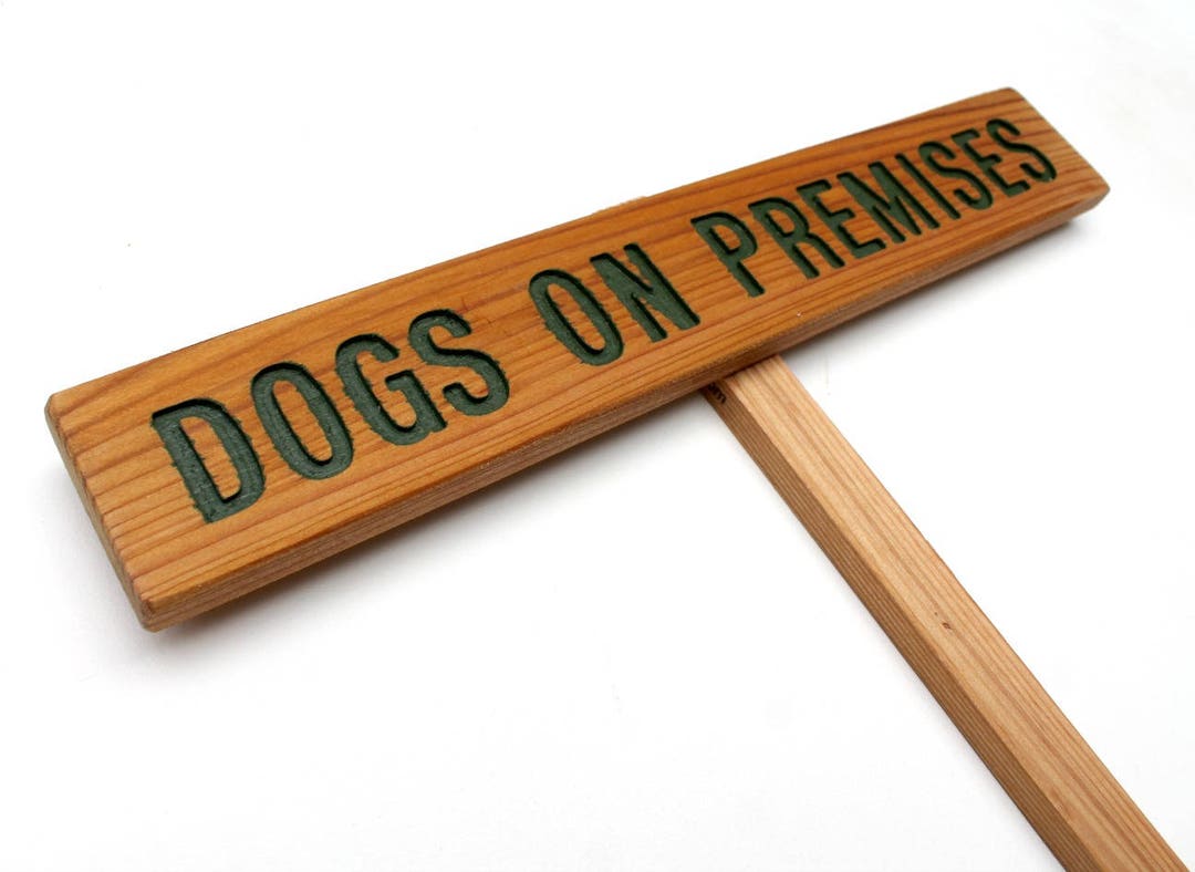 DOGS ON PREMISES Sign, Guard Dog Marker, Warning Sign, Driveway Marker ...