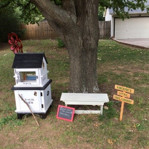 Custom Free Library Sign, Little Library Marker, Yard Art, Driveway ...
