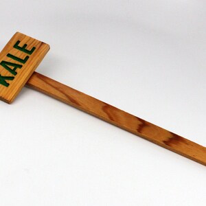 KALE Garden Sign, Painted & Oil Sealed Cedar Wood: Hand Routed, Plant ...