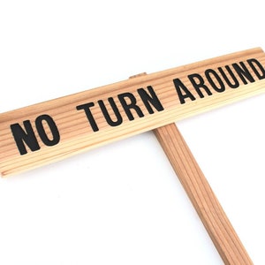 NO TURN AROUND Sign, Warning Marker, Caution Sign, Outdoor Sign ...