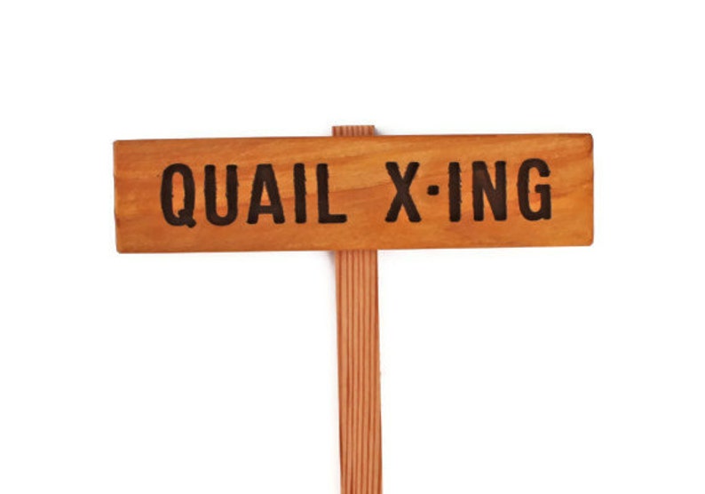 QUAIL X-ING Crossing Sign QUAIL Caution Yard Sign Hand - Etsy