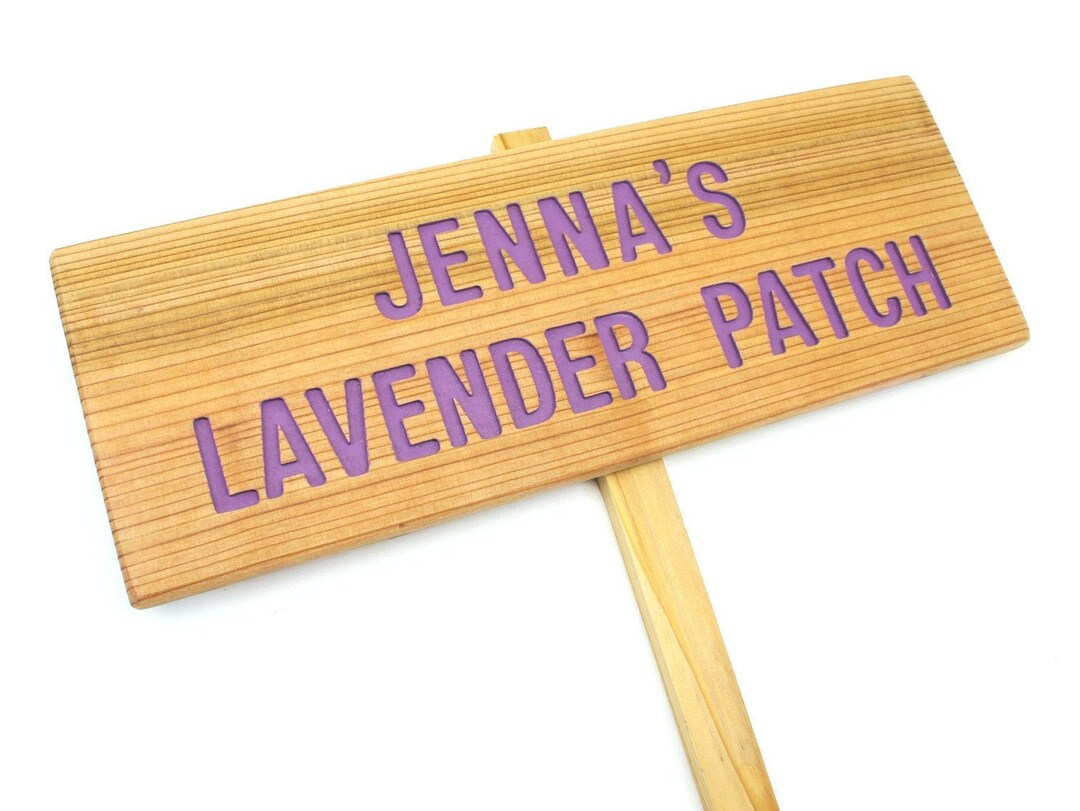 Lavender Patch Sign, Your Name Here, Yard Art, Outdoor Marker, Custom ...