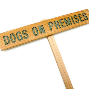 DOGS ON PREMISES Sign, Guard Dog Marker, Warning Sign, Driveway Marker ...