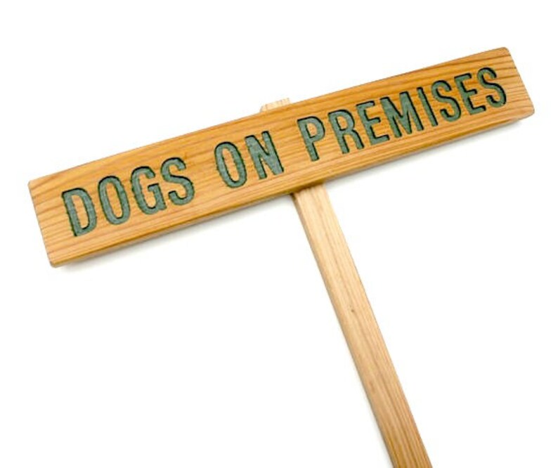 DOGS ON PREMISES Sign, Guard Dog Marker, Warning Sign, Driveway Marker ...